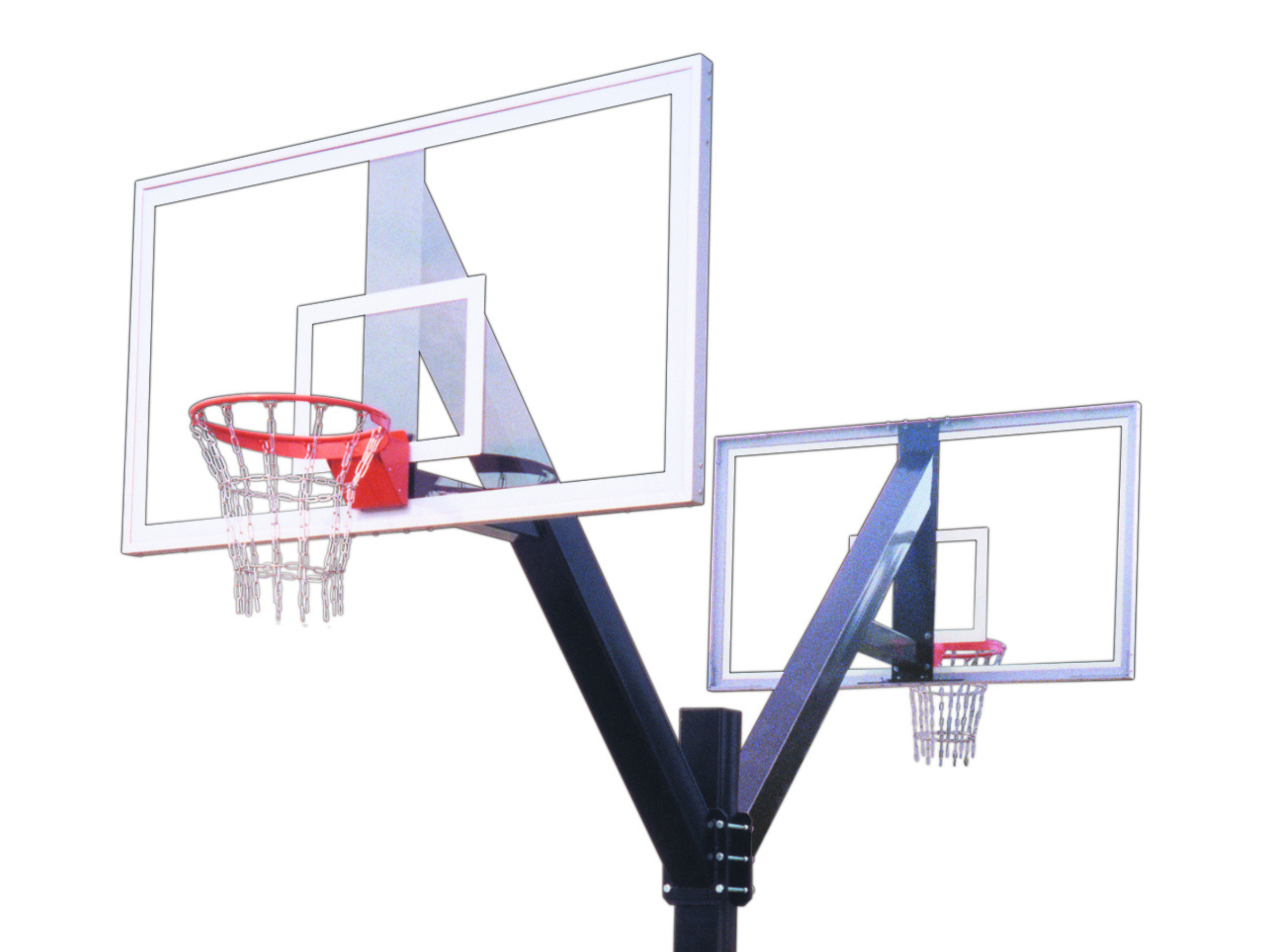 Legend Dual Fixed Height Basketball Goal | Two 42 x 72 Backboards ...