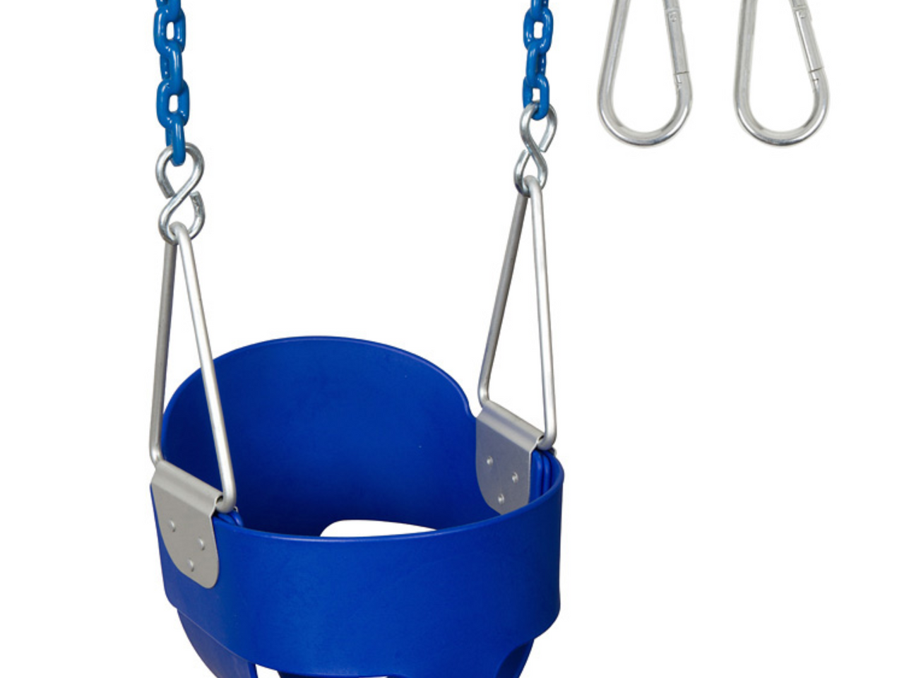 Premium Bucket Swing Blue | 5.5 ft or 8.5 ft Coated Chain – River City ...